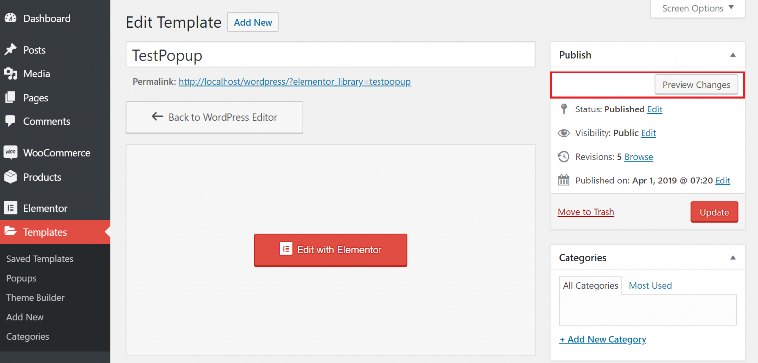Elementor Popups - TranslatePress