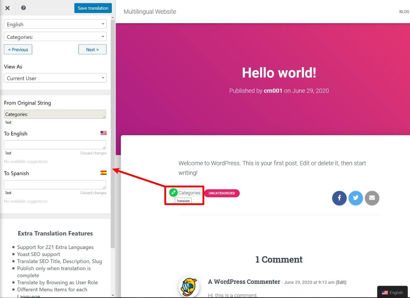 Wordpress String Translation Tutorial And Easiest Plugin For Any String
