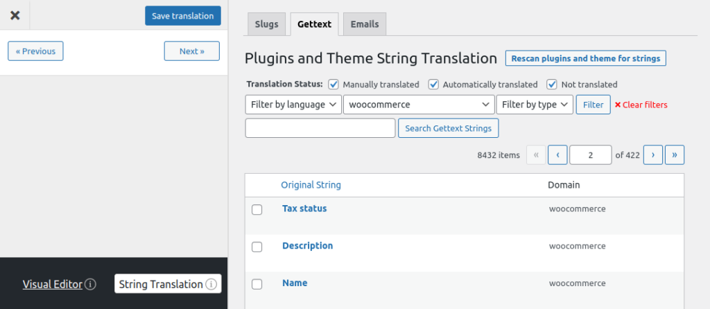 String Translation Translatepress 